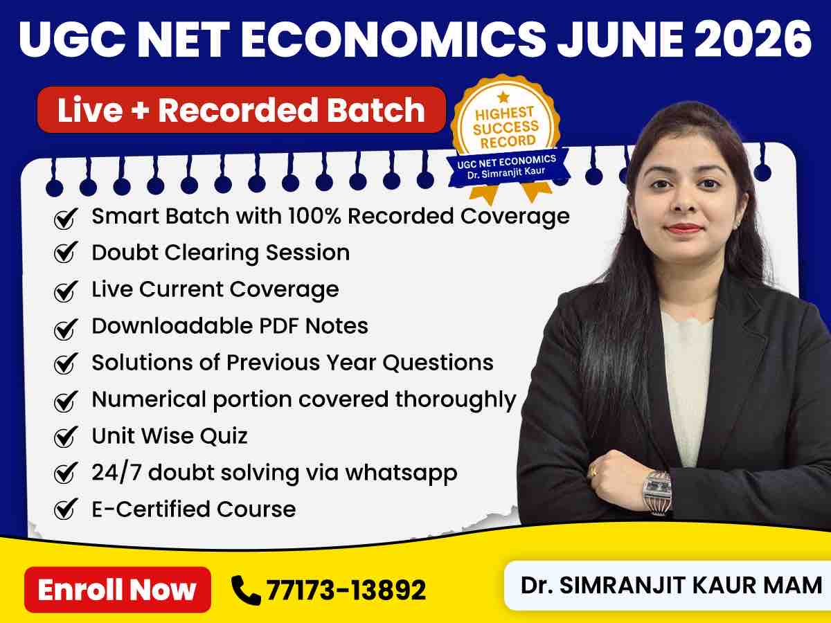 UGC NET Economics | Detailed Course By Dr. Simranjit Kaur Mam | Ms Study Guru
